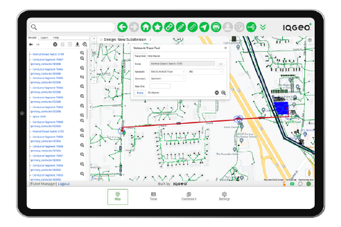 電力会社向け送電網計画・設計ソフトウェア｜IQGeo